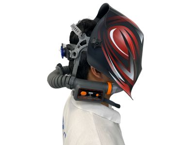 Welding Fumes with PAPR Welding Half Mask Respirator
